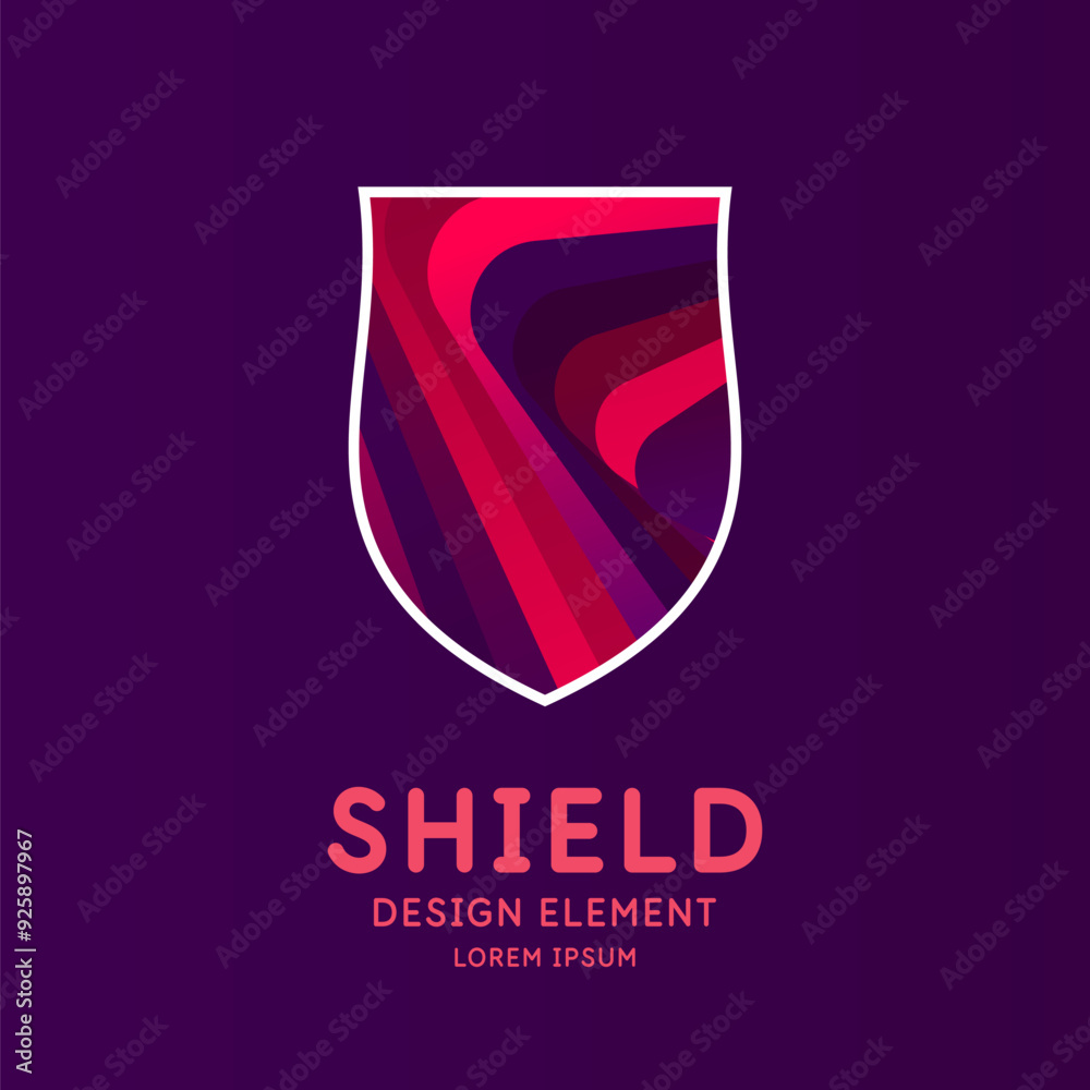 Shield, a symbol of protection and reliability. Vector illustration ...