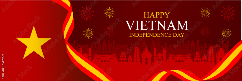 National day or Independence day design for Vietnamese celebration ...