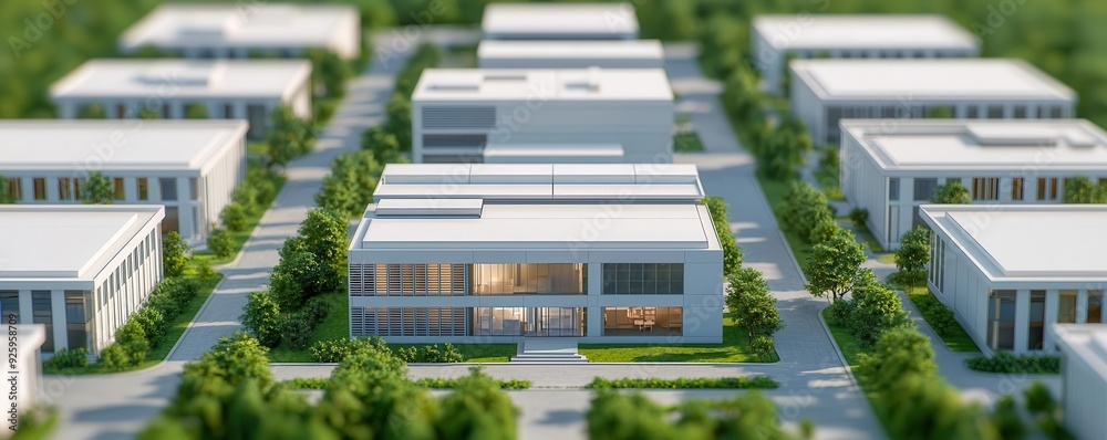 A modern city powered entirely by zero-waste energy solutions, with ...