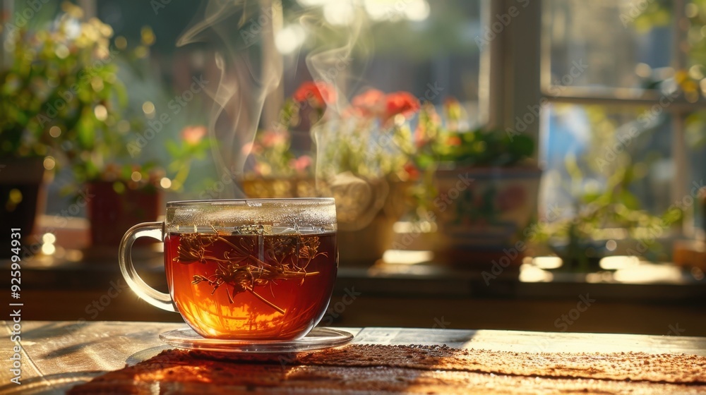 Tea Ritual: Delight in a peaceful tea ritual, sipping herbal tea and ...