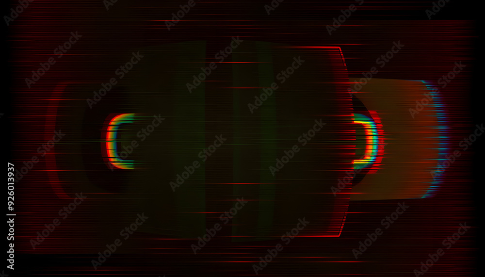 VHS overlay effect old tv noise footage. VHS Glitch. Bad TV signal. CRT ...