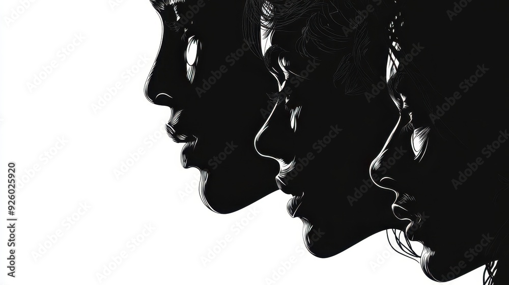 Vector silhouettes of Crowd silhouette,People group shadow men and a ...