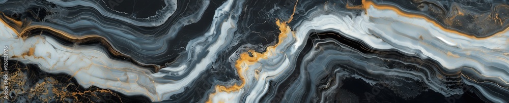 Сlassical natural black marble banner. Luxurious background. High ...