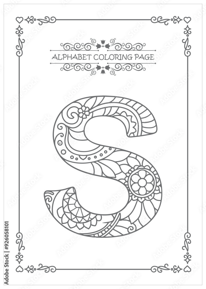 Cute Printable Alphabet Coloring Pages for Preschoolers Vector Art ...
