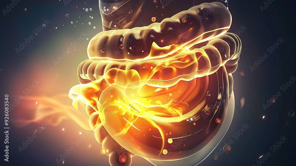 Gastric Acid Production and Digestive Process Depicted in Detailed ...
