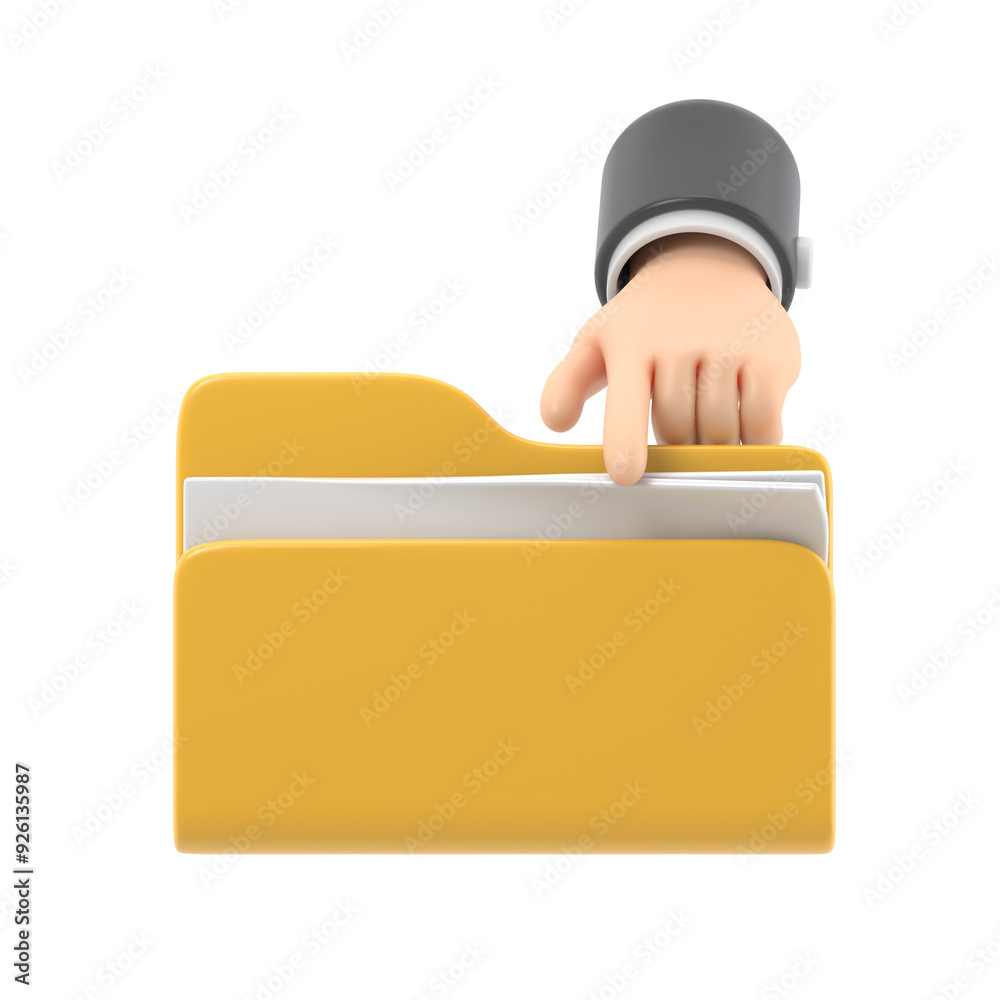 Transparent Backgrounds Mock-up. Looking for information in a folder ...