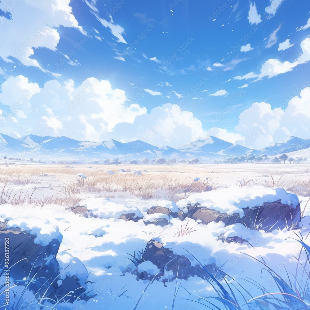 Enchanting Anime-Style Snowy Kingdom: A Beautiful and Dreamy Winter ...