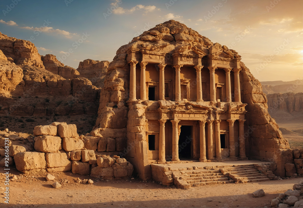 ancient columns of the ancient world , columns of the majestic temple ...