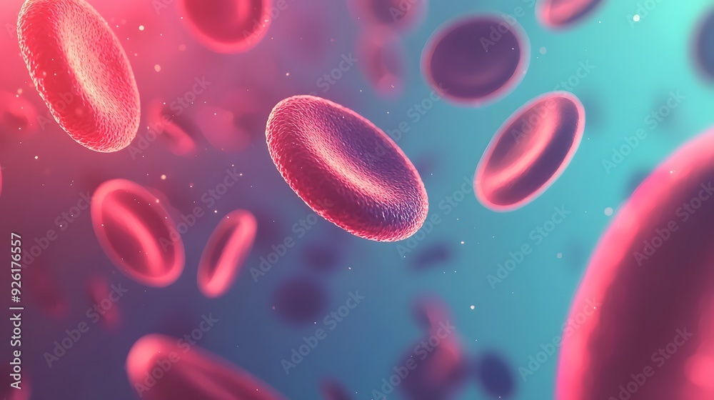 Blood Plasma with Platelets A detailed shot of blood plasma containing ...