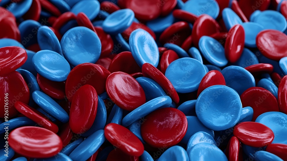 Blood Plasma with Platelets A detailed shot of blood plasma containing ...
