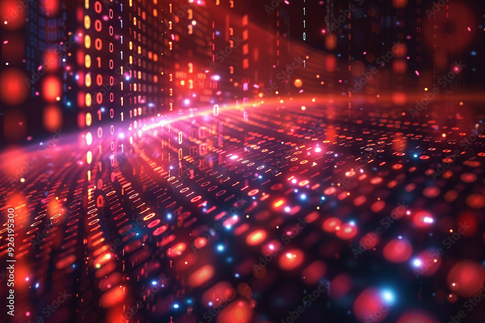 An abstract technological background featuring a mesmerizing display of ...