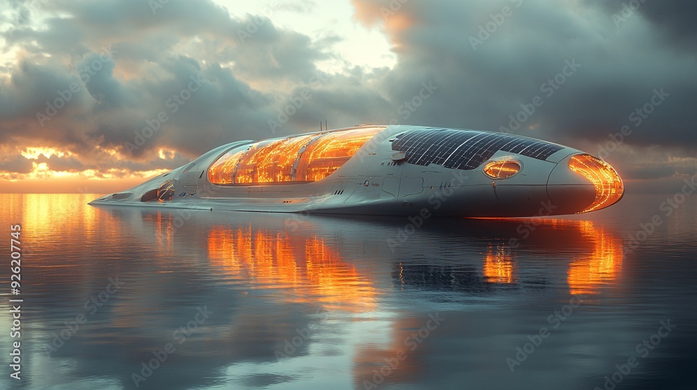 Solar-Powered Spaceship with Advanced Shielding: A spaceship with solar ...