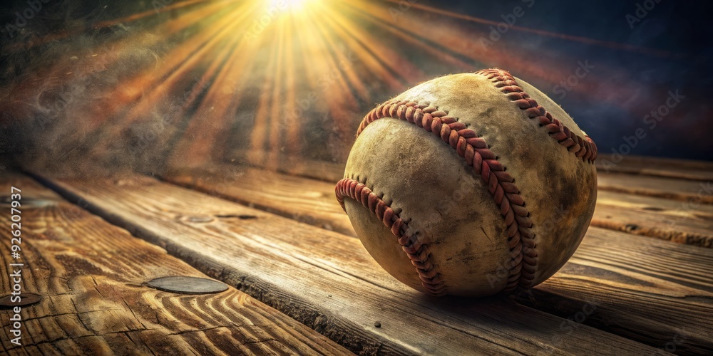 dusty forgotten sports nostalgia worn wooden texture vintage morning ...