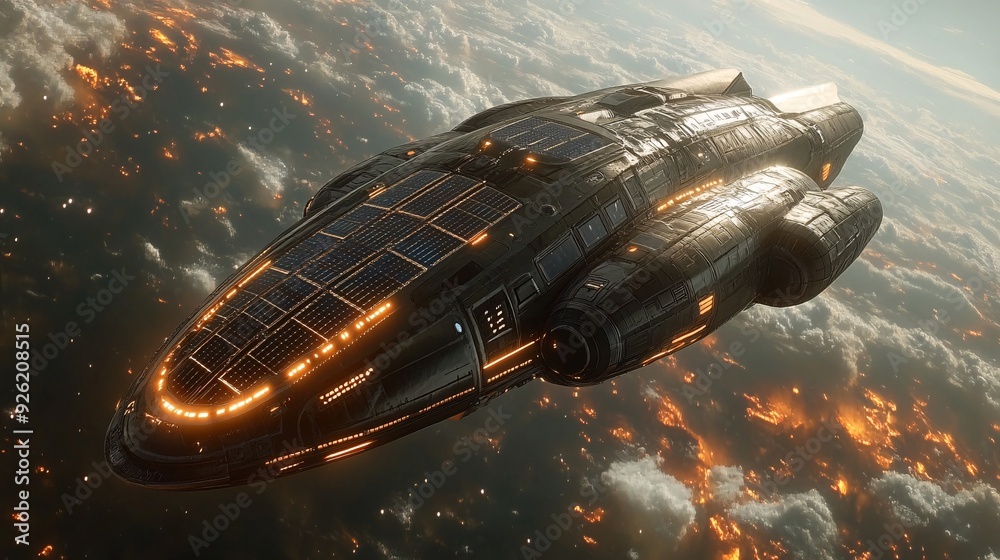 Solar-Powered Spaceship on a Rescue Mission: A spaceship with solar ...