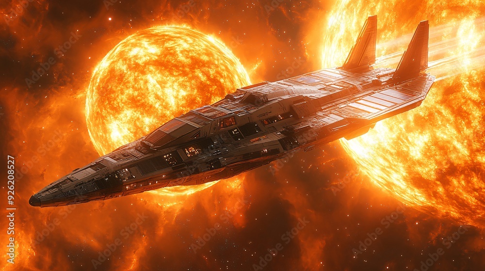 Solar Cell Spaceship in a Binary Star System: A spacecraft with solar ...