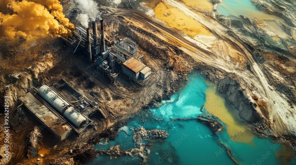 Visual representation of gold mining consequences highlighting land ...