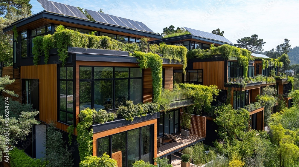 This residential complex represents sustainable urban living with its energy-efficient ...
