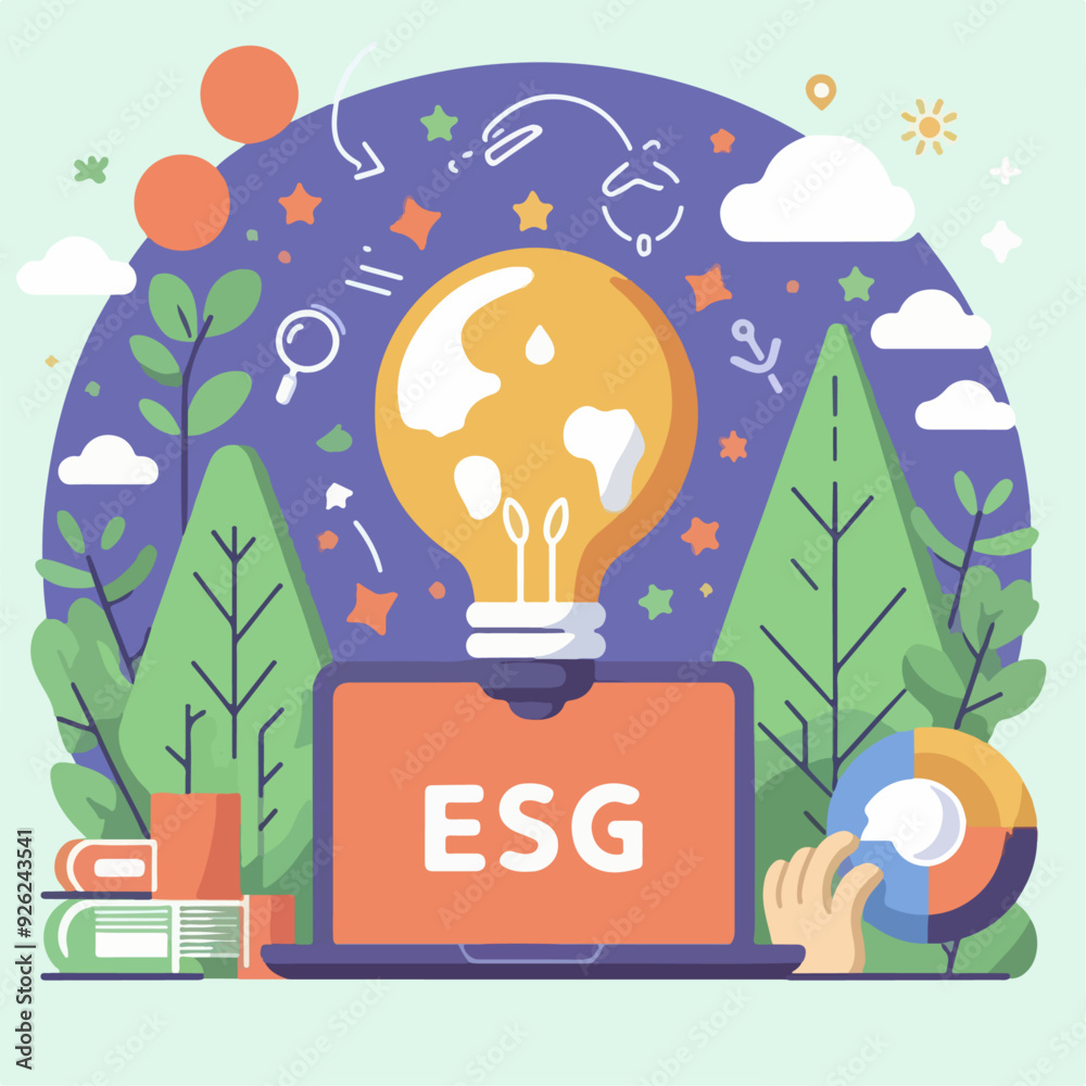 ESG background concept. Environmental, Social, and Governance Stock ...