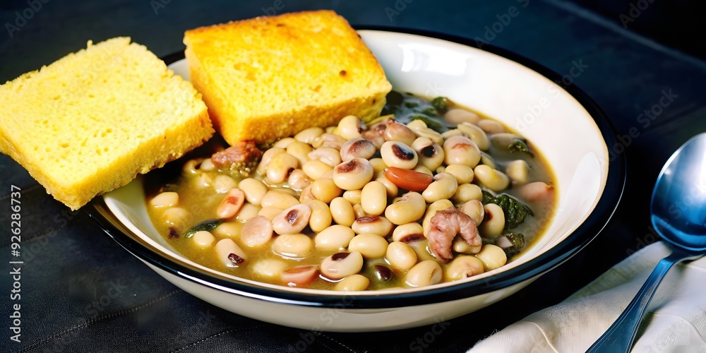 soul food, Black-eyed Peas, savory, stewed, southern, tender, smoky ...