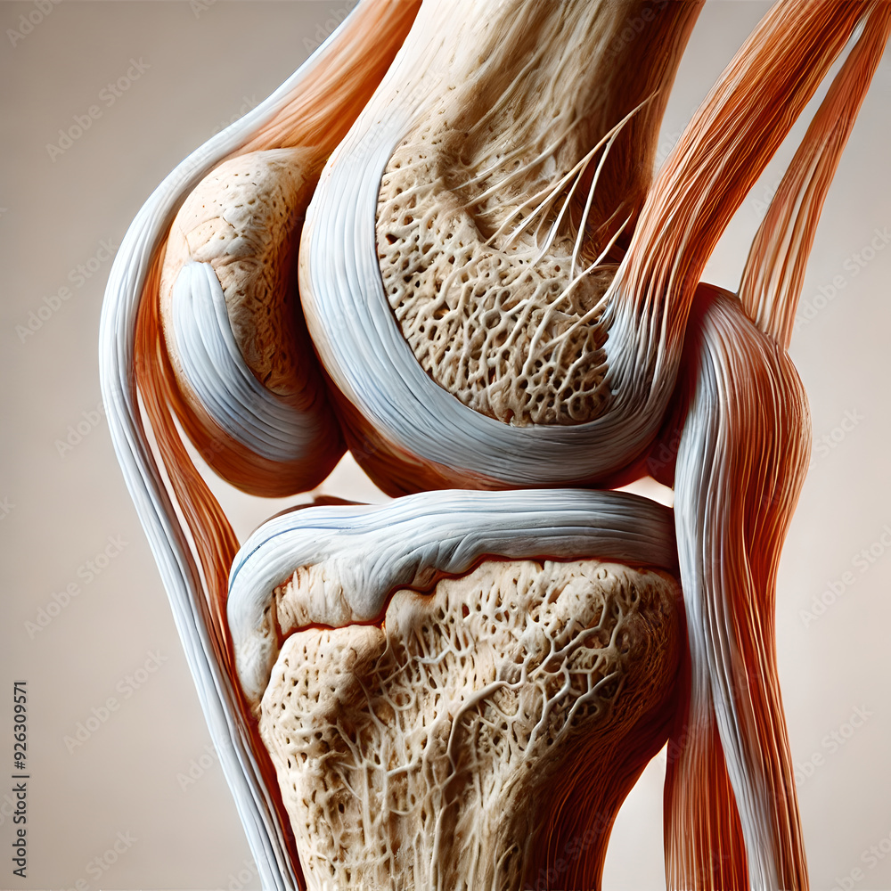 3D model illustration human Bone anatomy: high-resolution image of a ...