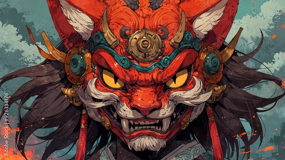 Japanese Cat Oni Mask: A Vibrant Fusion of Tradition and Modernity in ...