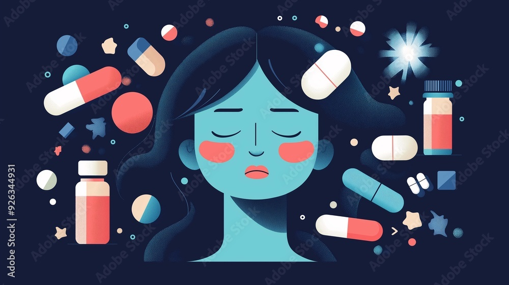 Flat Design Illustration of Fever Symptoms and Care - Visuals depicting ...