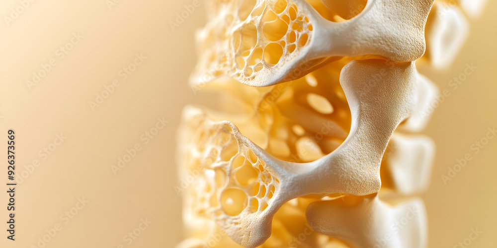 bone marrow surface of the bone underneath osteoporosis bone disease ...