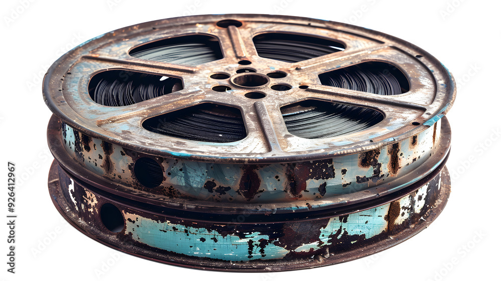 Vintage Film Reel with Black and White Film - Old Film Camera Equipment ...