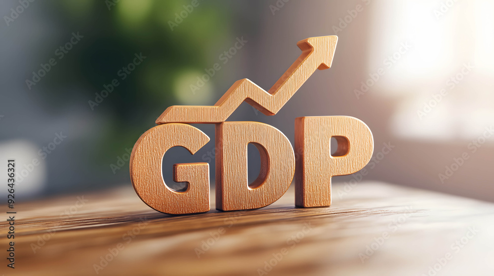 Growth and increase of gross domestic product concept, economic ...