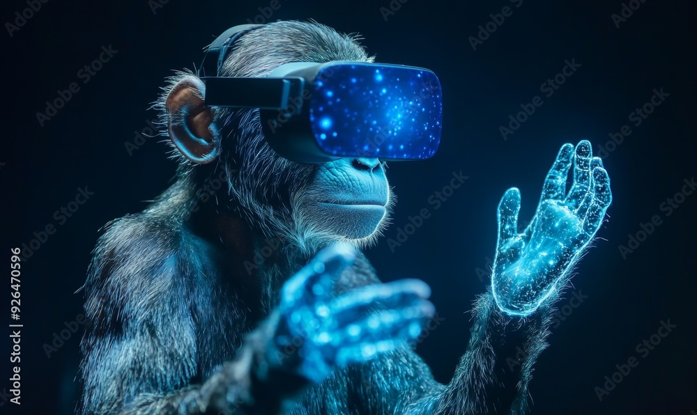 Innovative AI-Driven Corporate Learning: Monkey in VR Headset Explores ...