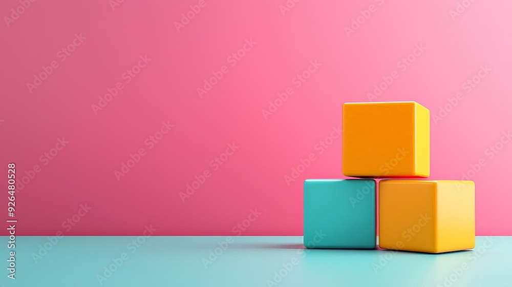 SWOT analysis, colorful blocks representing strengths and weaknesses ...