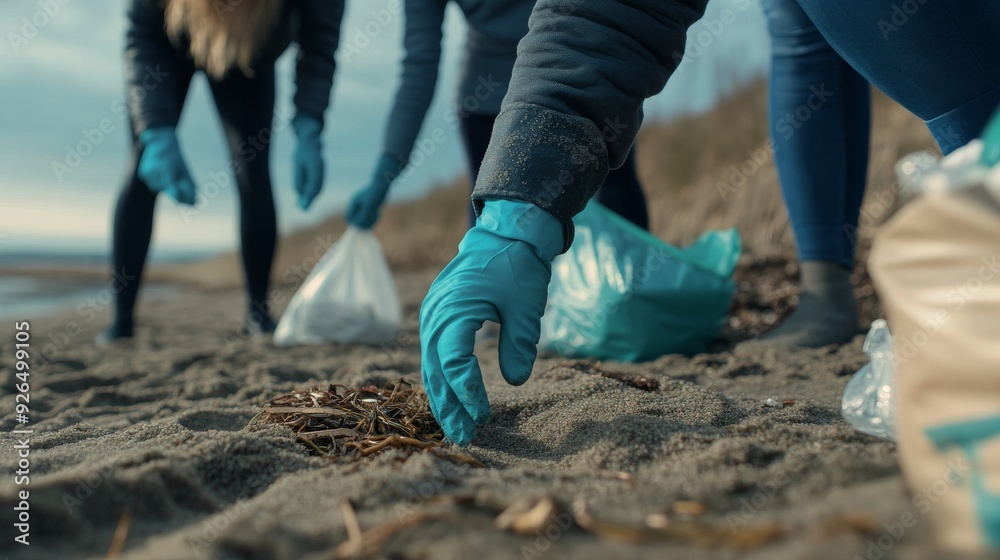 symbolic of community efforts to address microplastics. This image ...