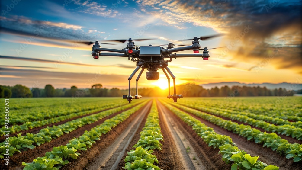 An advanced autonomous robot drone equipped with sensors and AI ...