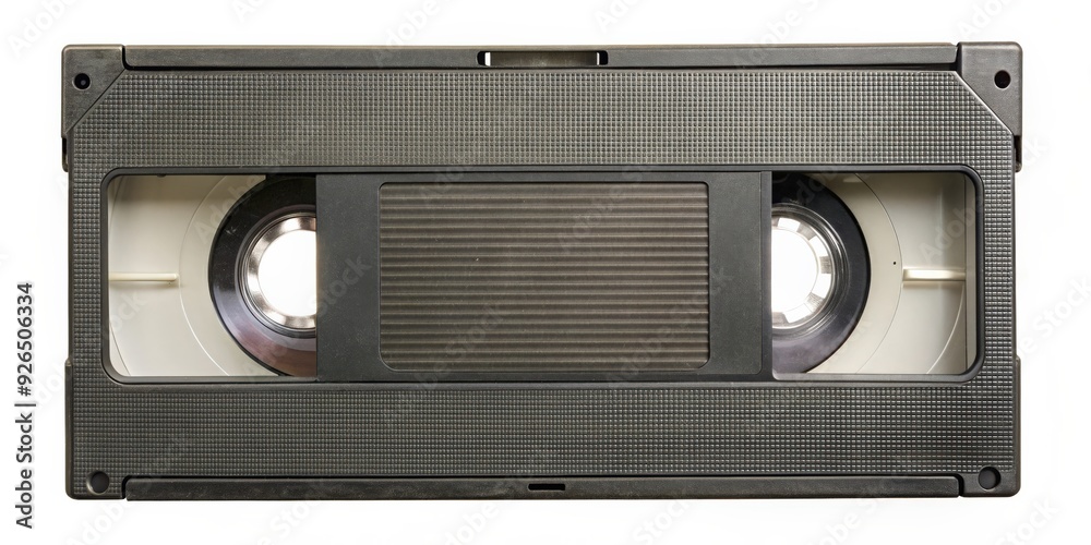 Isolated vintage VHS video tape on white background, retro, outdated ...