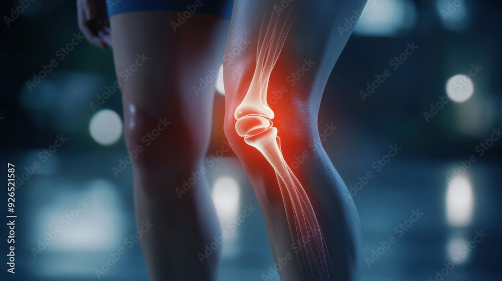 Understanding Knee Joint Pain: Detailed Illustration of Human Knee ...