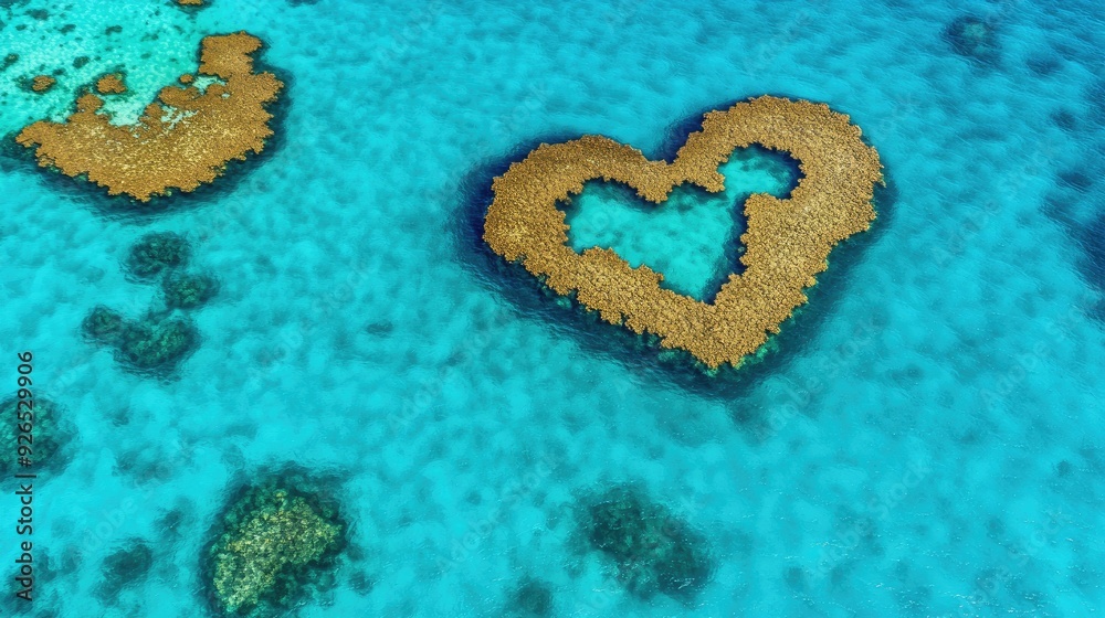 Aerial image of Heart Reef, highlighting the natural wonder amidst the ...