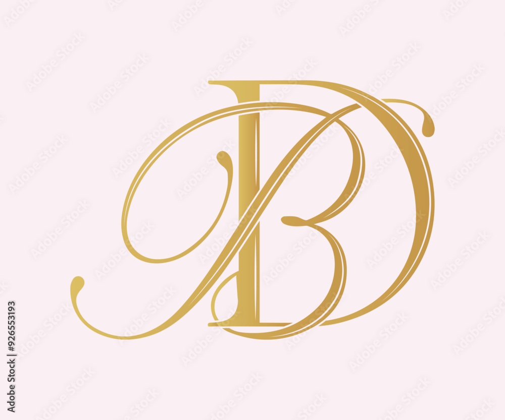 BD, DB, logo BD, Letter BD,monogram BD, vector, logo, Wedding Monogram ...