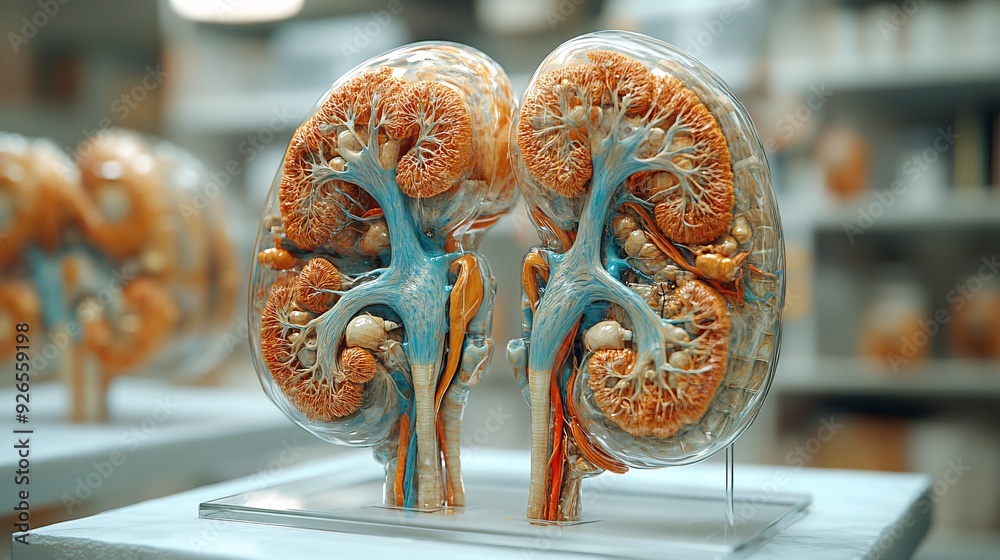 3D Human Kidney Anatomy: A comprehensive 3D model of the kidneys ...