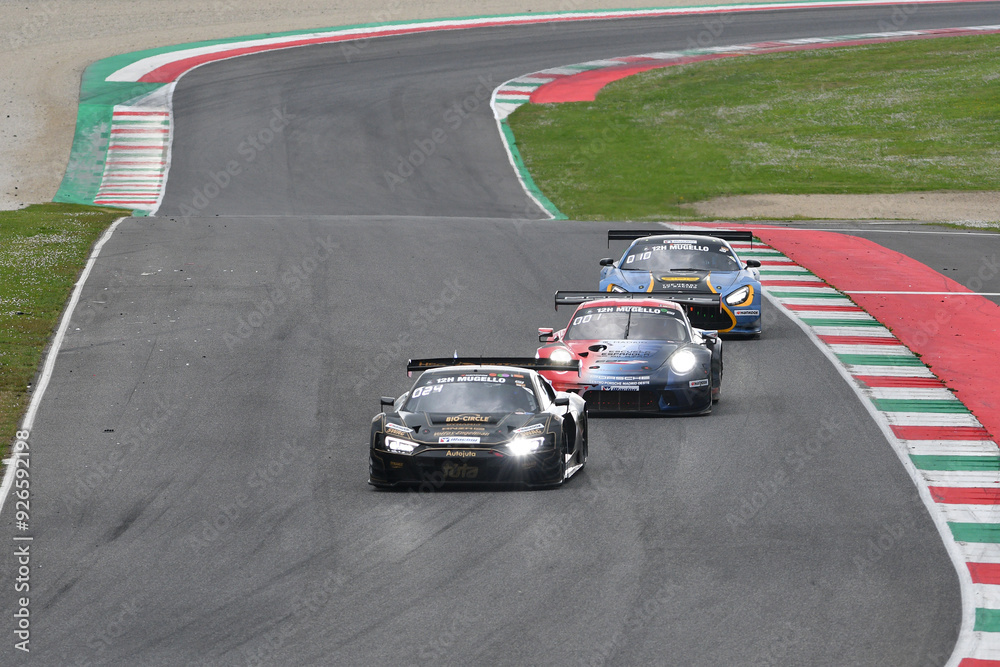 Scarperia, 23 March 2024 Italy: Audi R8 LMS GT3 EVO II of Team Juta ...