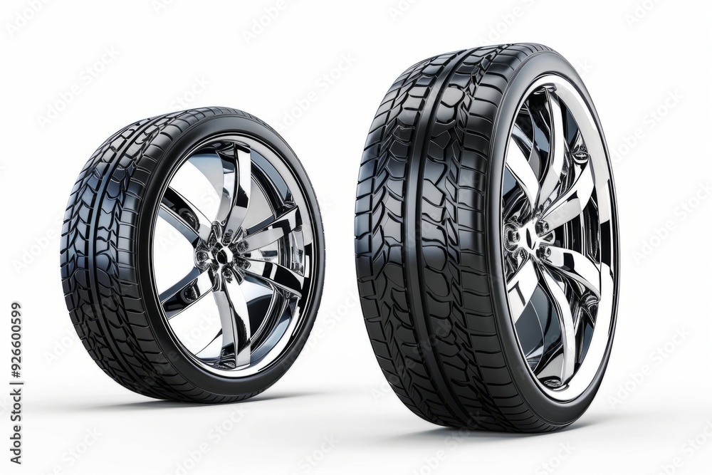 Stylish car wheels for high-performance vehicles. Modern design with ...