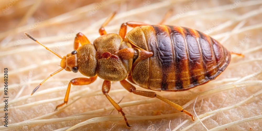 Microscopic view of a bed bug, bed bug, insect, pest, microscopic ...
