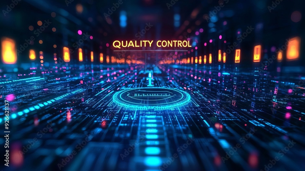 Quality Standards Criteria An abstract digital landscape where pathways ...