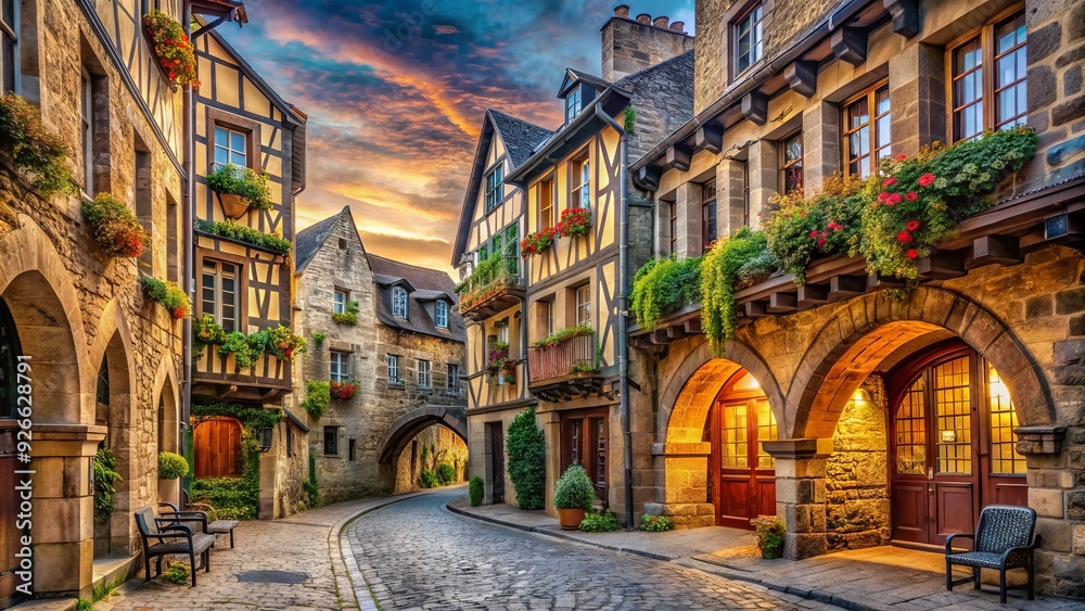 Ancient stone structures with ornate facades, soaring arches, and rusty ...