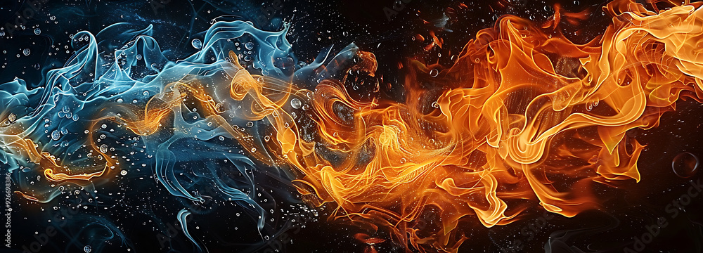 The Dance of the Elements is a vibrant display of fiery orange and cool ...
