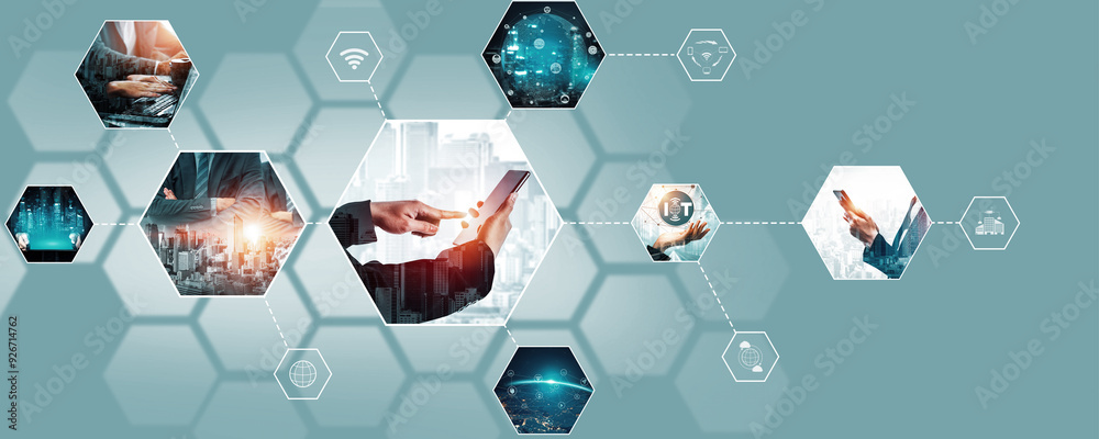 Communication technology , smart connection IOT and people network ...