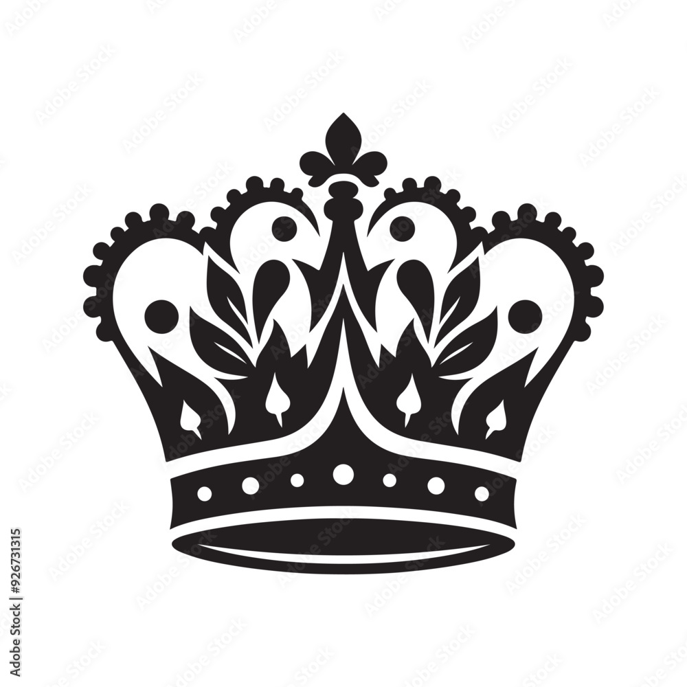King Quine Crown Silhouette Vectors | Perfect for Luxury and Royalty ...