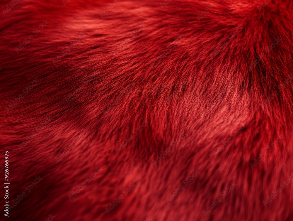 Soft red fur texture, ideal for nature-themed designs, textiles, and ...