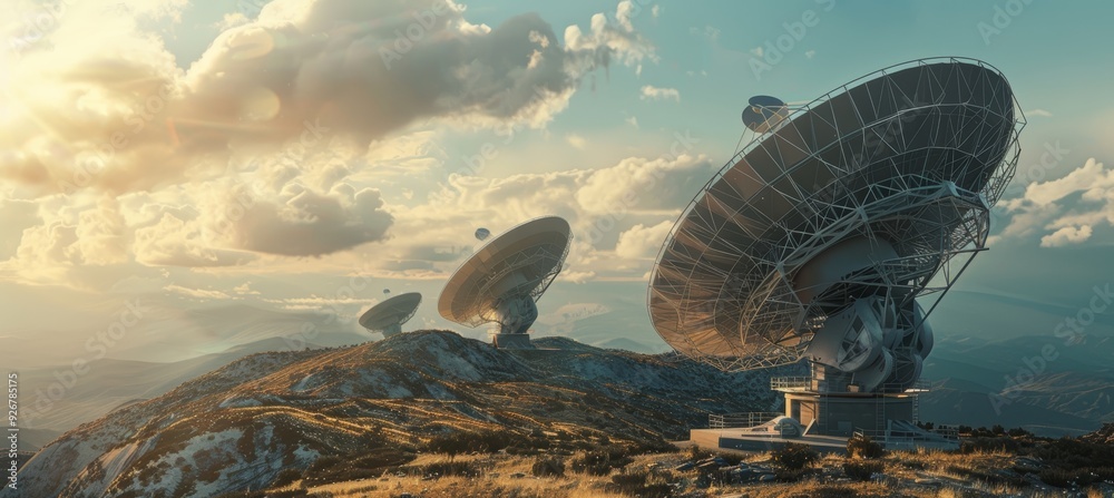 Remote Satellite Ground Station with Large Parabolic Antennas in Rugged ...