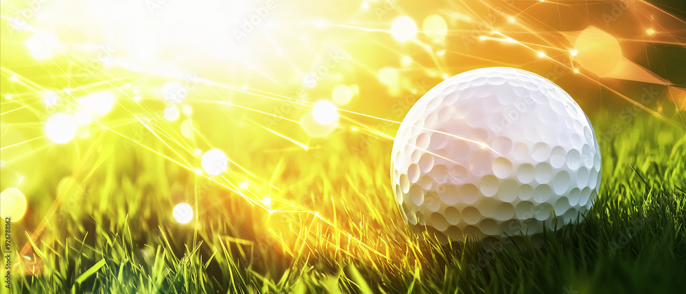 golf banner design: Futuristic Golf Banner Featuring Golf Ball in ...