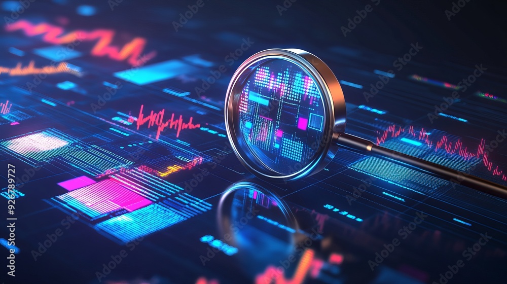 Web search data analysis using a magnifier 3D realistic symbol ...